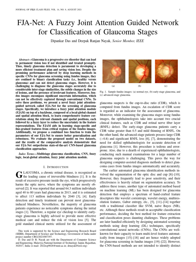 FJA-Net A Fuzzy Joint Attention Guided Network For Classification of Glaucoma Stages | PDF ...