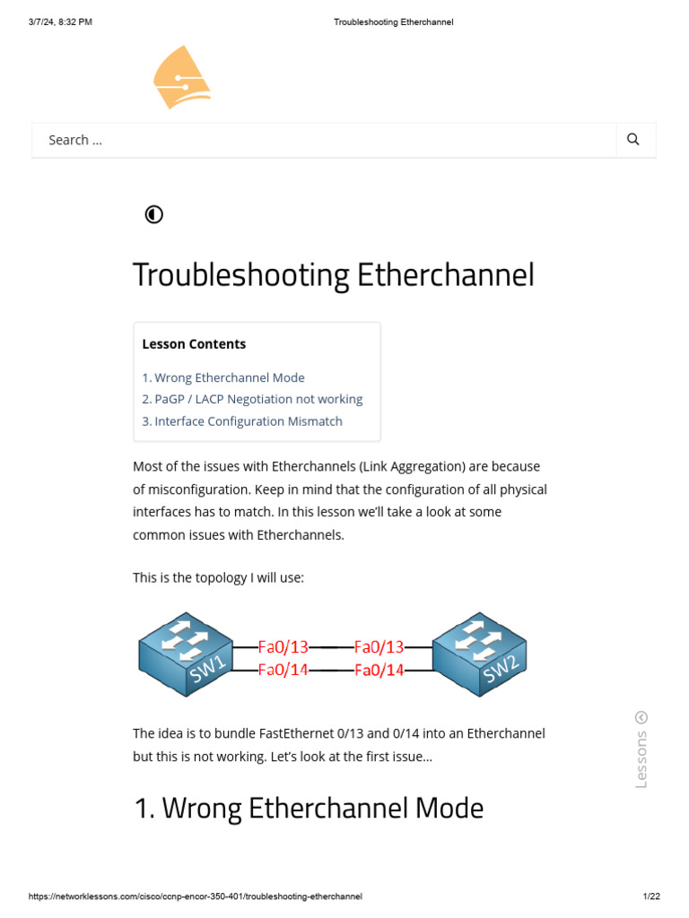 Troubleshooting Etherchannel | PDF | Computing | Networking Standards