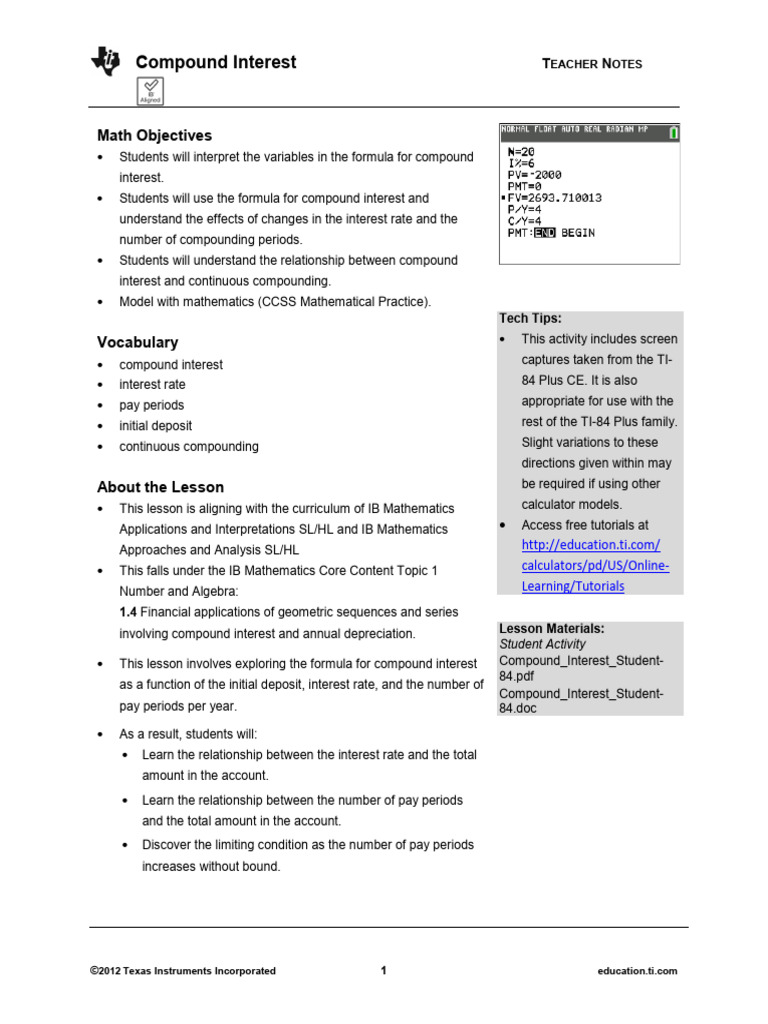 Understanding Compound Interest Concepts | PDF | Interest | Compound ...