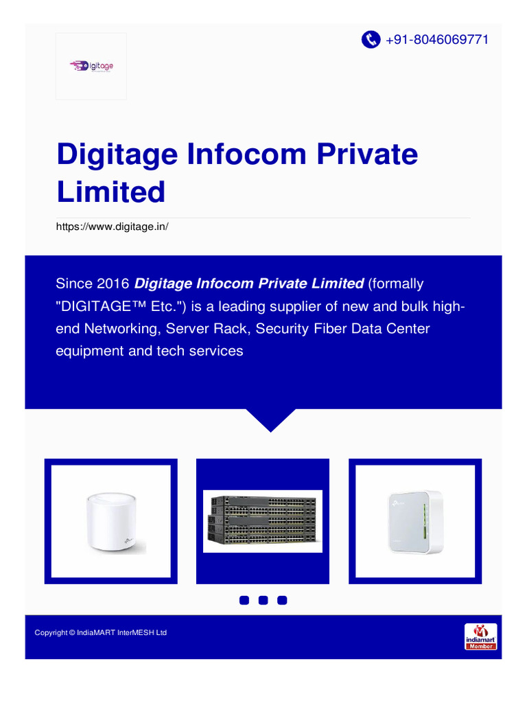 Digitage Infocom Private Limited | PDF | Wi Fi | Network Switch
