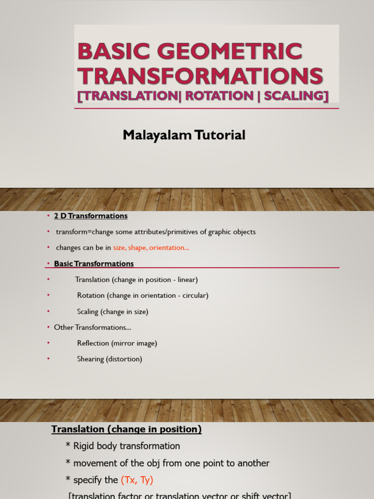 Basic Geometrictransformations | PDF | Classical Geometry ...