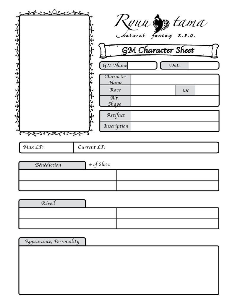 Ryuutama Gmsheet | PDF