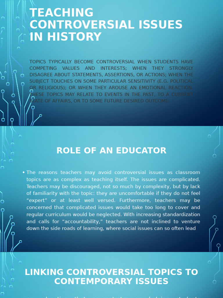 Teaching Controversial Issues in History 2 | PDF | Empathy | Teachers