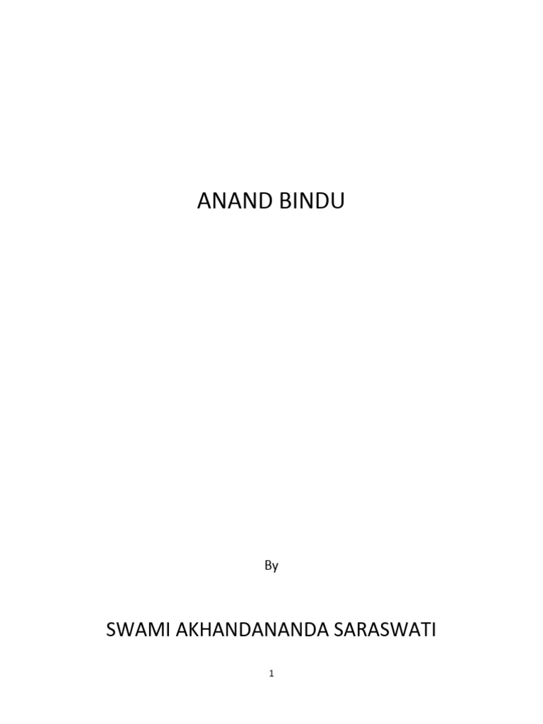 Anand Bindu | PDF | Shiva | Religious Philosophical Concepts