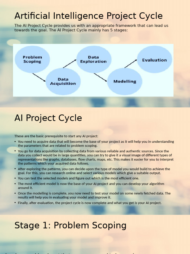 AI Project Cycle | PDF | Artificial Intelligence | Intelligence (AI) & Semantics