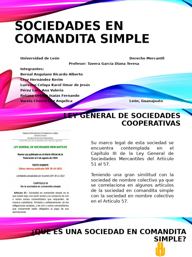 Sociedades en Comandita Simple | PDF