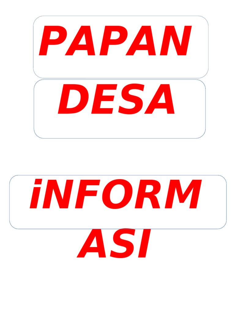 Papan Desa | PDF
