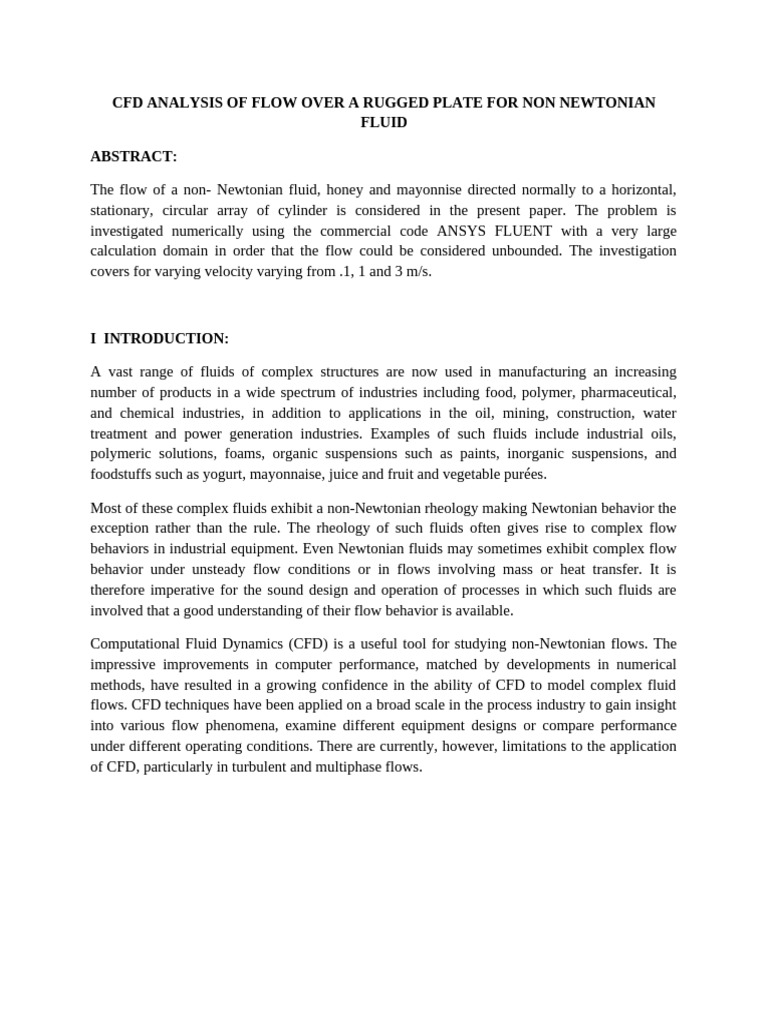 28.CFD Analysis of Flow Over A Rugged Plate For Non Newtonian Fluid ...