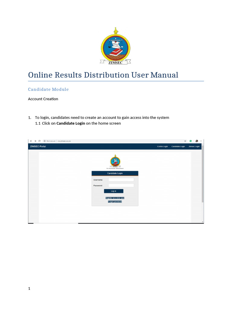 Online Results Distribution User Manual | PDF | Login | Password