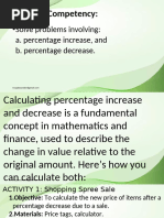 Successive Percentage Change | PDF | Percentage | Ratio