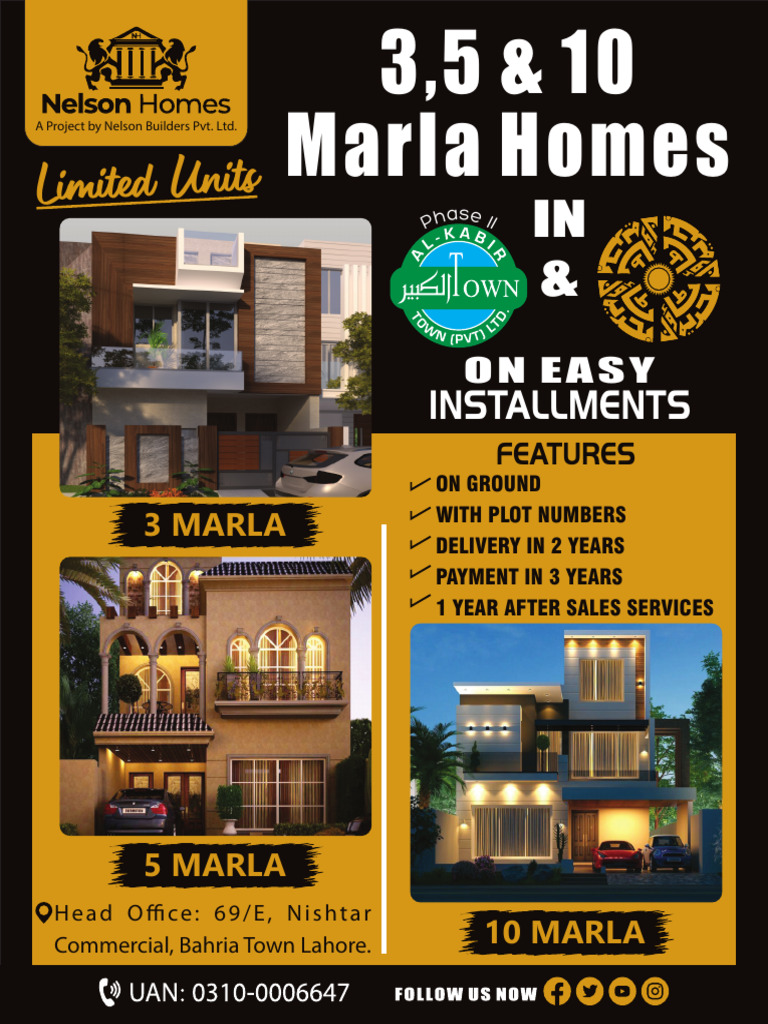 3,5,& 10 Marla Brochure Design | PDF