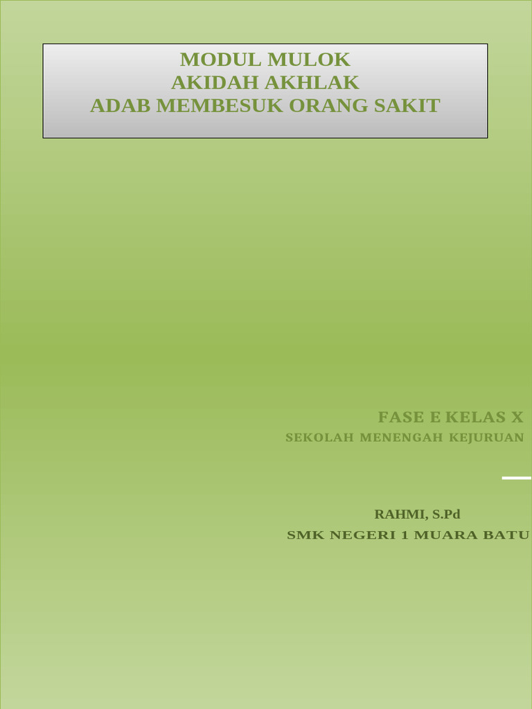 Modul Ajar 3 | PDF