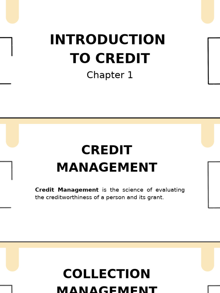 Group 1 Introduction To Credit Chapter 1 | PDF | Credit | Finance ...