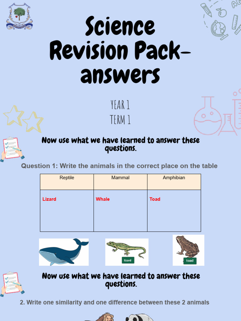 Revision Pack Answers | PDF