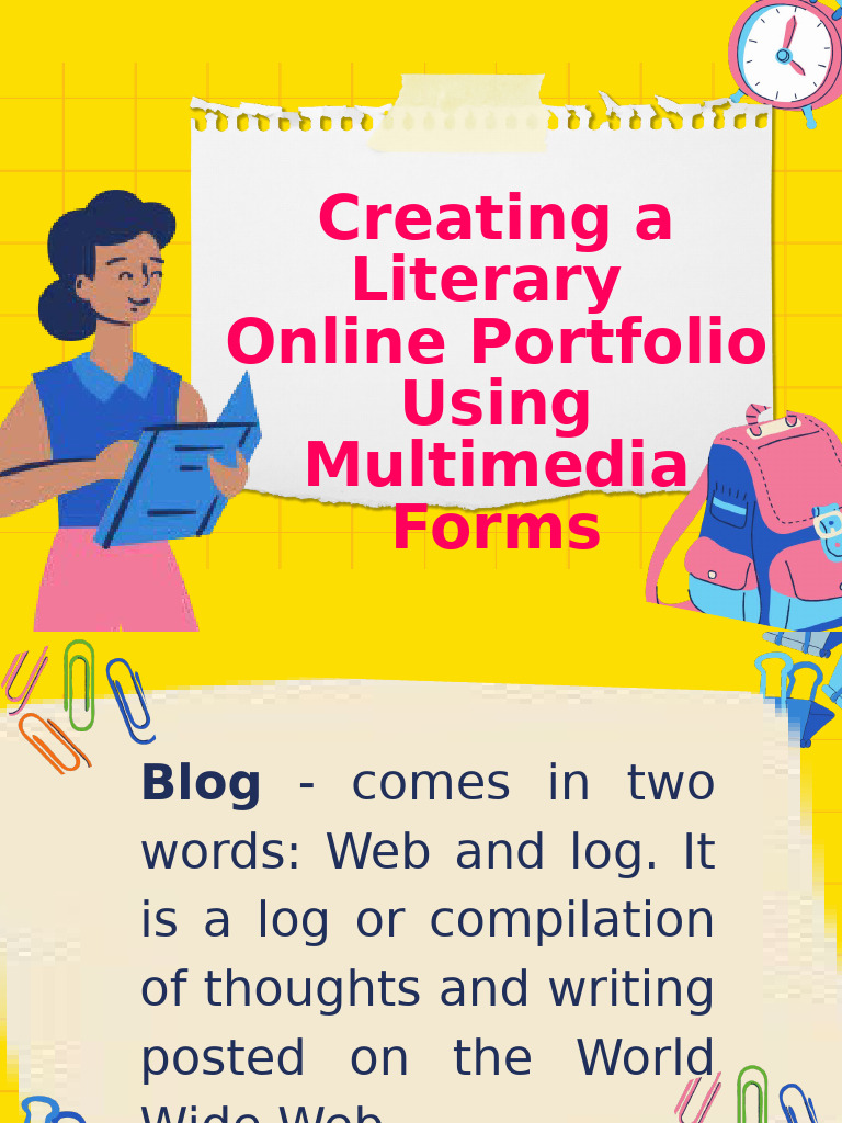 Creating a Literary Online Portfolio Using Multimedia Forms | PDF