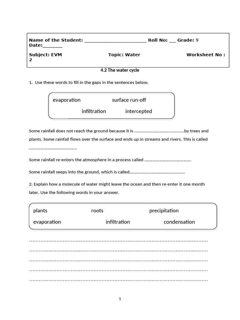 ws_ The water cycle | PDF | Water Cycle | Precipitation