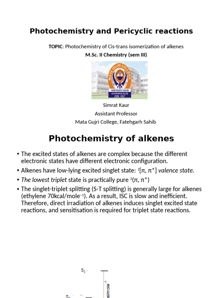 4. Photochemistry of cis-trans isomerisation of alkenes | PDF ...