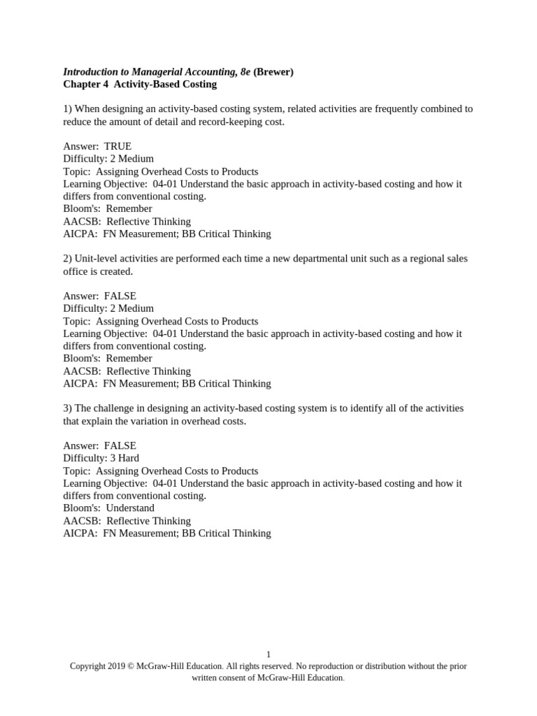 Brewer8e Chapter04 TB AnswerKey | PDF | Critical Thinking | All Rights Reserved