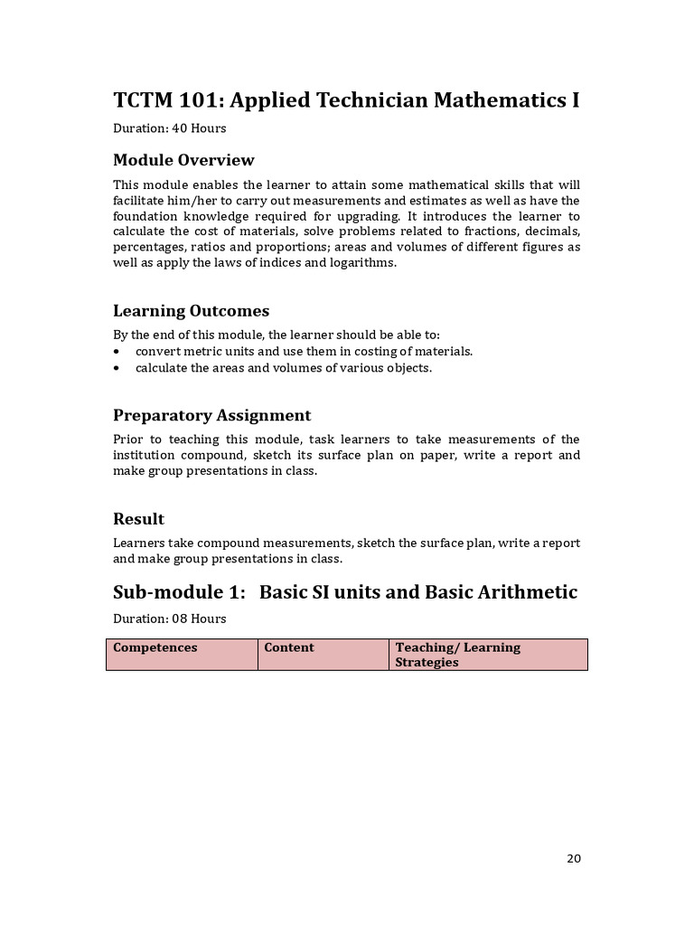 Teaching Notes Applied Technician Mathematics | PDF | Area | Volume