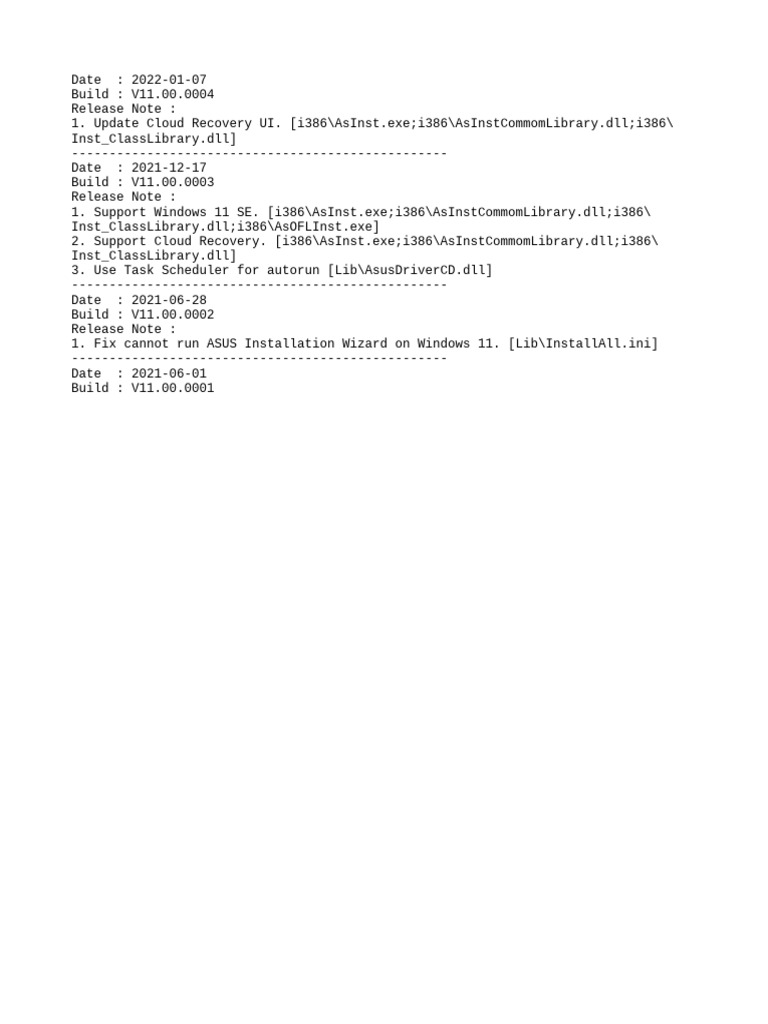 ASUS Software Update Notes | PDF