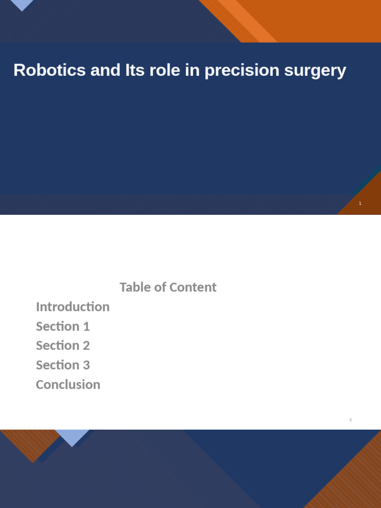 Robotics in Precision Surgery Insights | PDF | Surgery | Heart