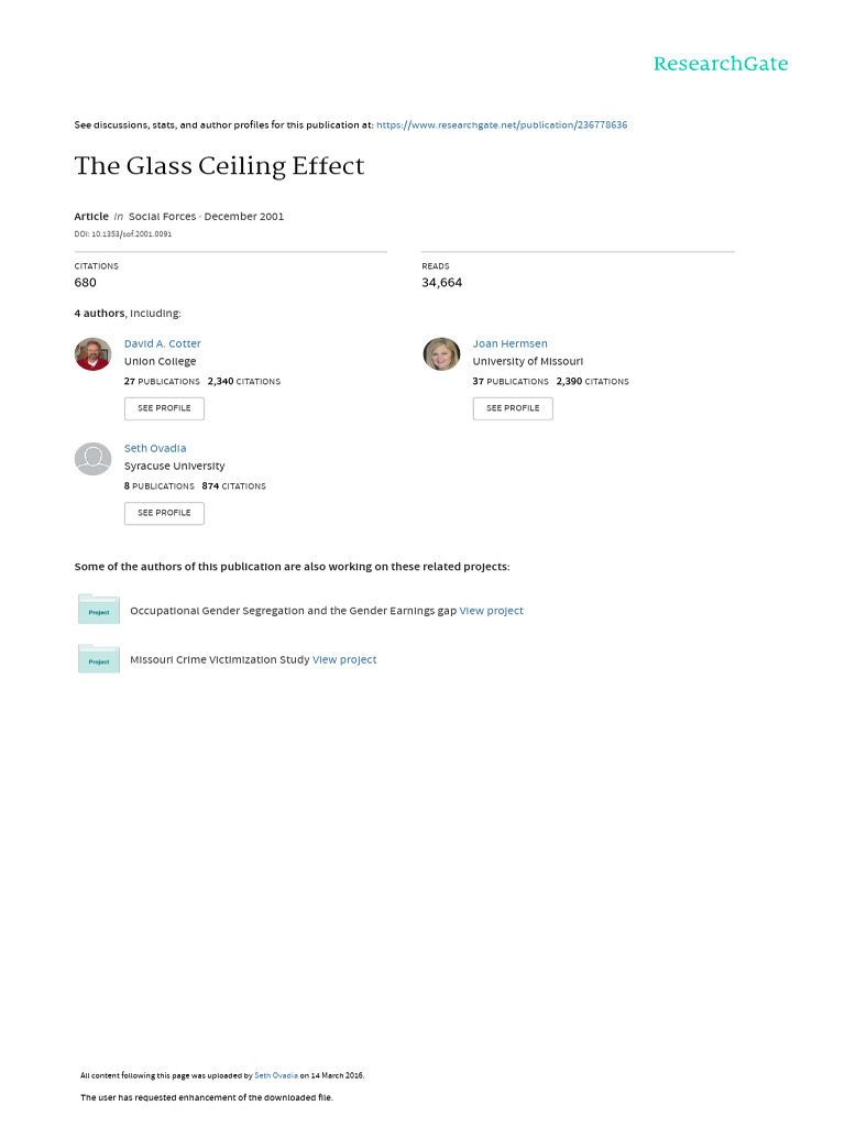 The Glass Ceiling Effect | PDF