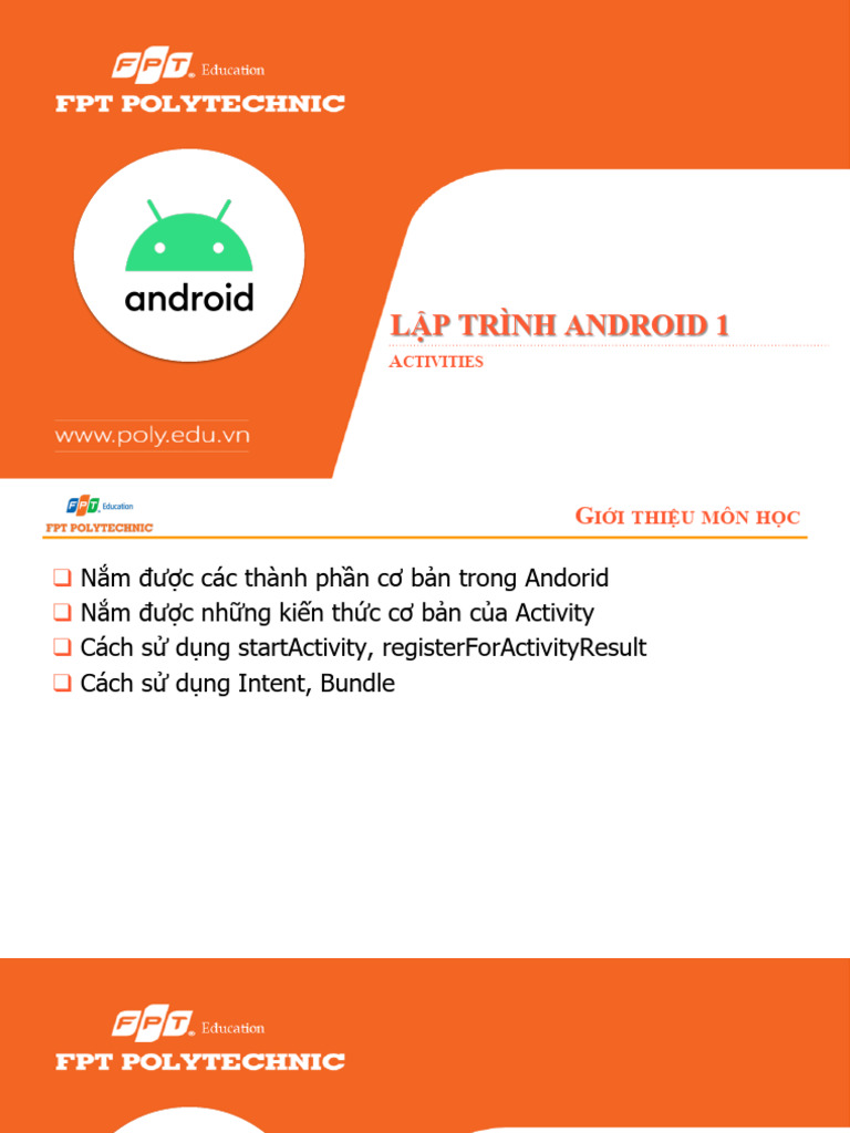 (Android01) Slide04 Activity-NavigatingBetweenActivities | PDF