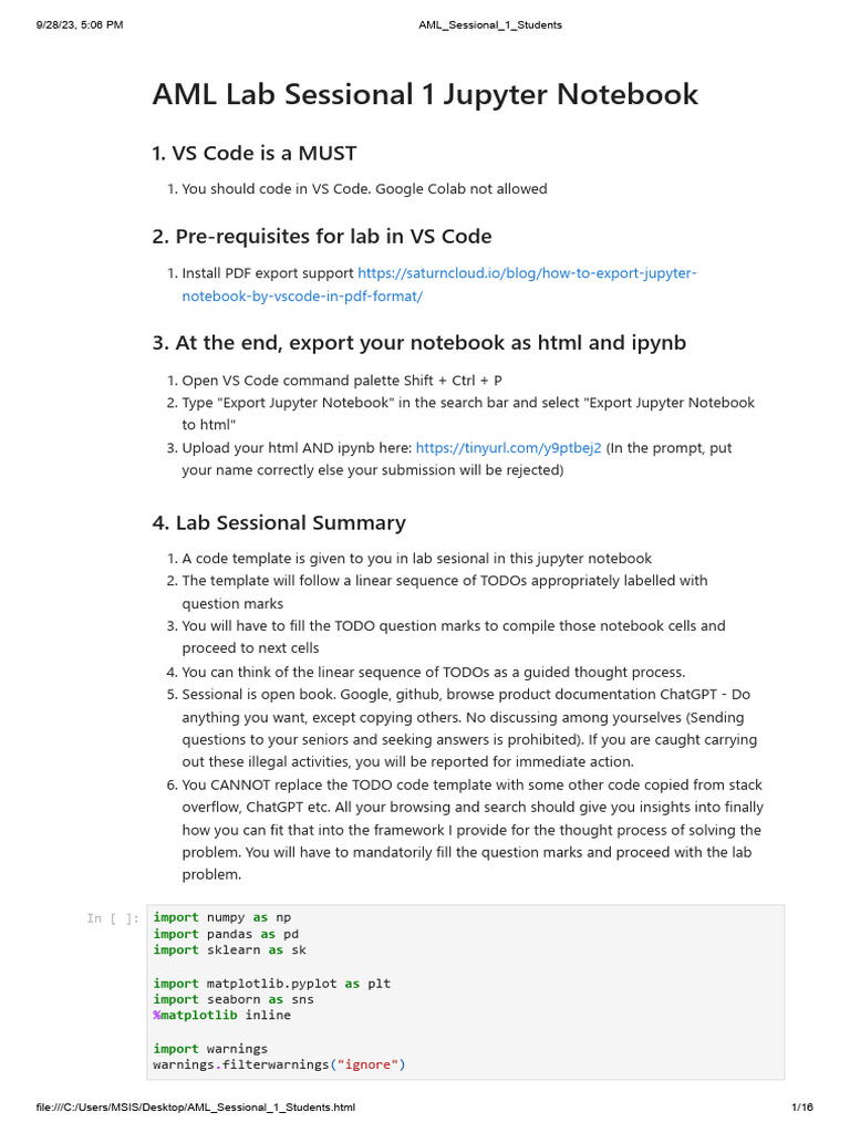 AML Sessional 1 Students | PDF | Quartile