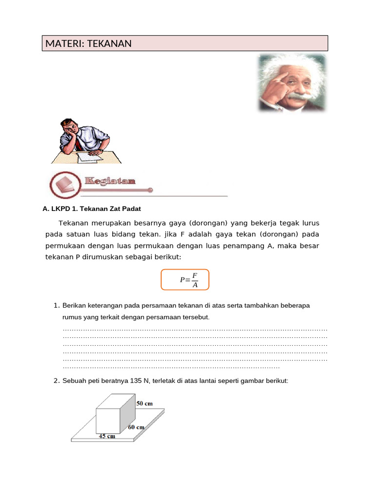 LKPD TEKANAN | PDF