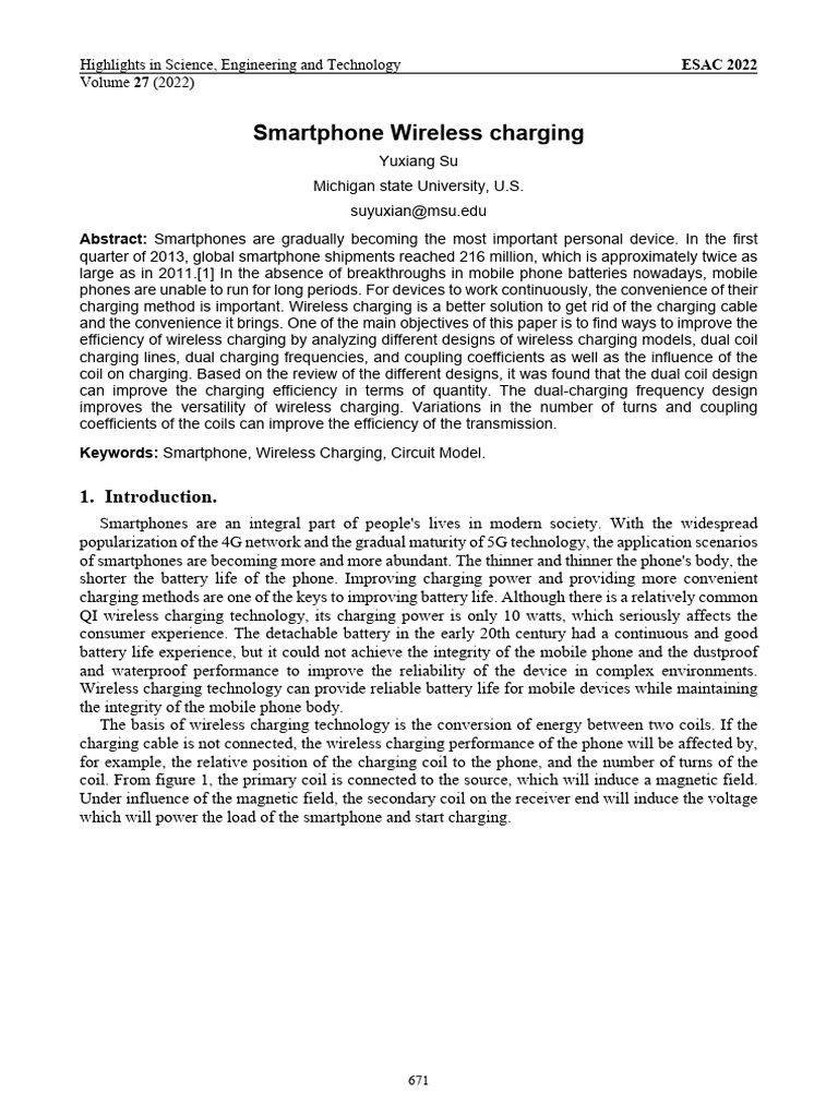 Enhancing Wireless Charging for Smartphones | PDF | Inductor | Inductance