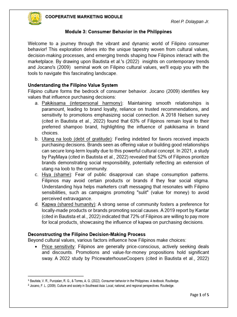 Module 3 - Coop Mktg | PDF | Brand | Consumer Behaviour