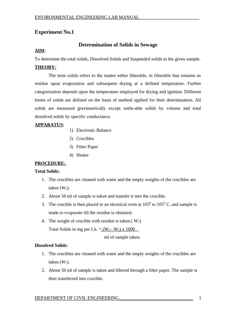 Sewage Solid and Conductivity Analysis | PDF | Titration | Chemistry