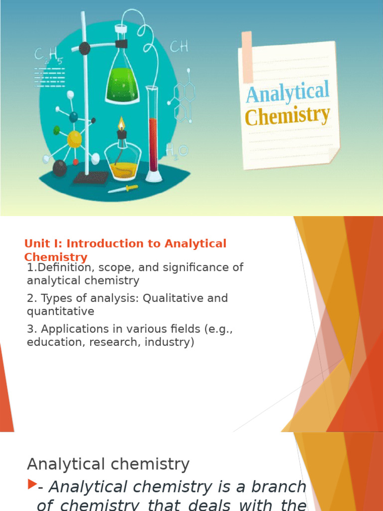 Analytical Chemistry Intro | PDF | Analytical Chemistry | Spectroscopy