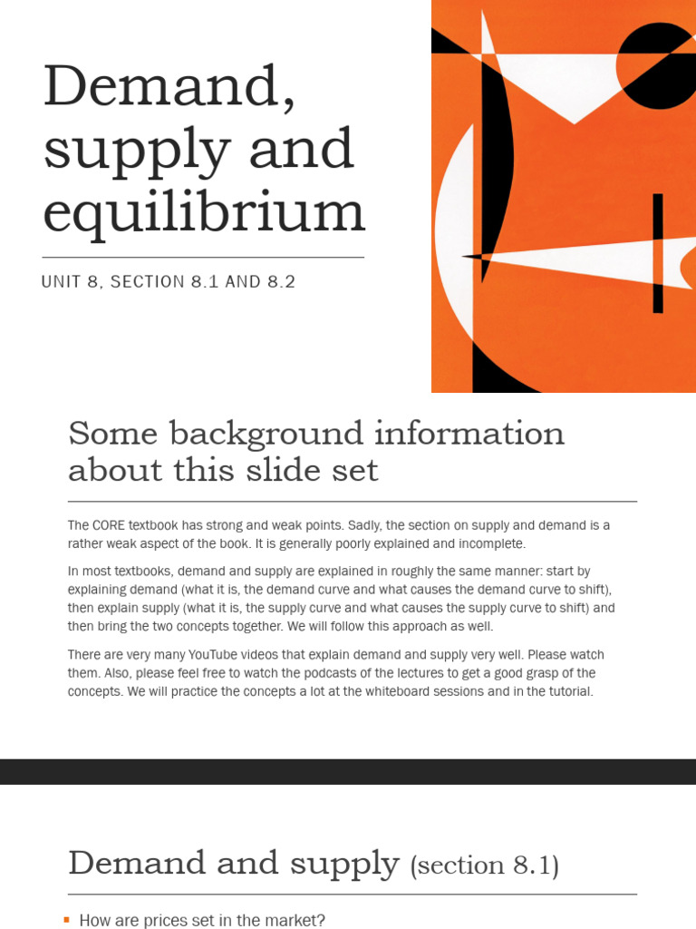 Understanding Demand, Supply, and Equilibrium | PDF | Supply And Demand ...