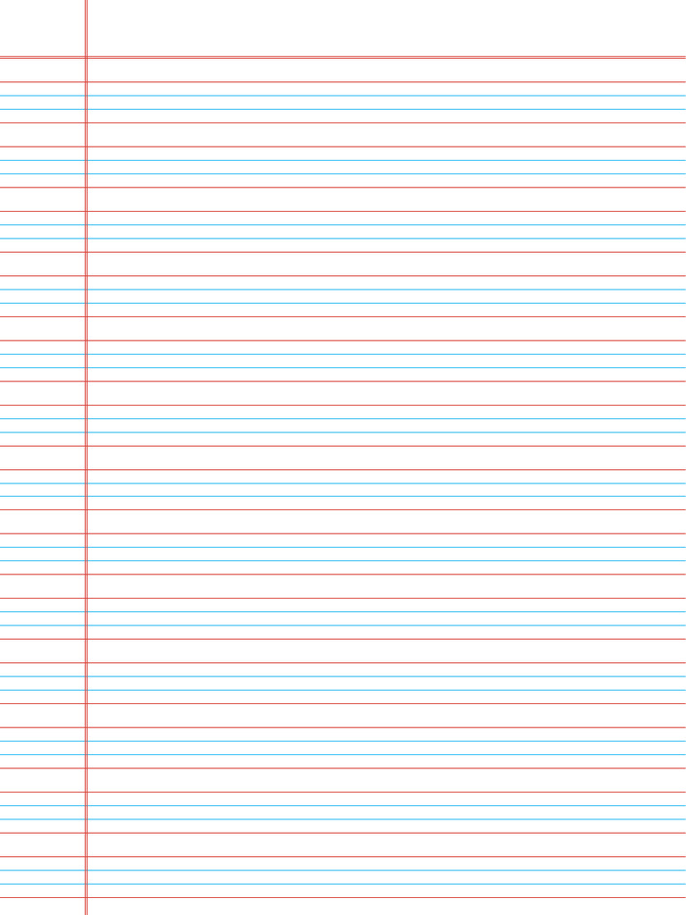 Four Lines English Alphabet Writing Paper Template-Narrow-A4 | PDF