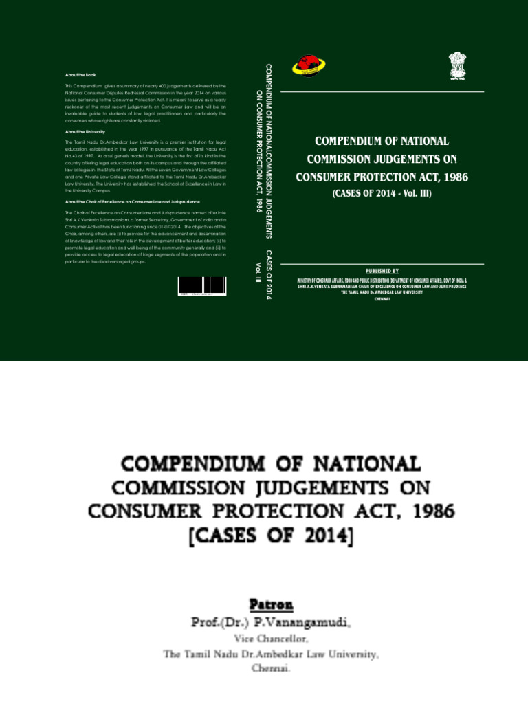 NCDRC Compendium | PDF | Complaint | Appeal