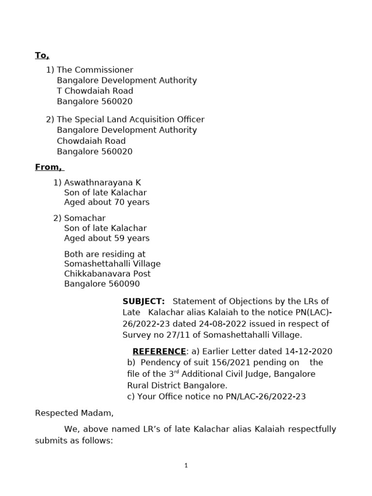 BDA Letter 27 | PDF | Property Law | Justice