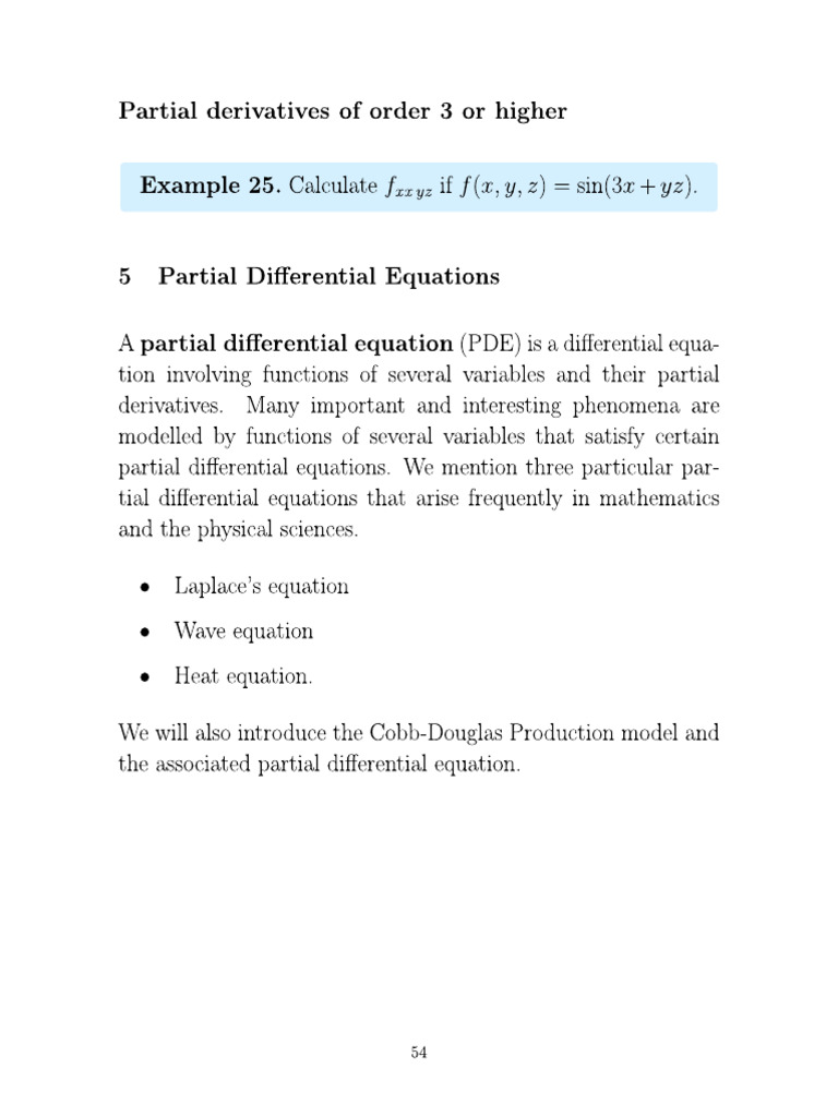 3.4 Partial Differential Equations | PDF