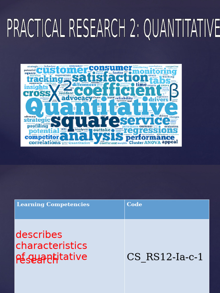 quantitative-lesson-1 | PDF | Knowledge | Scientific Method