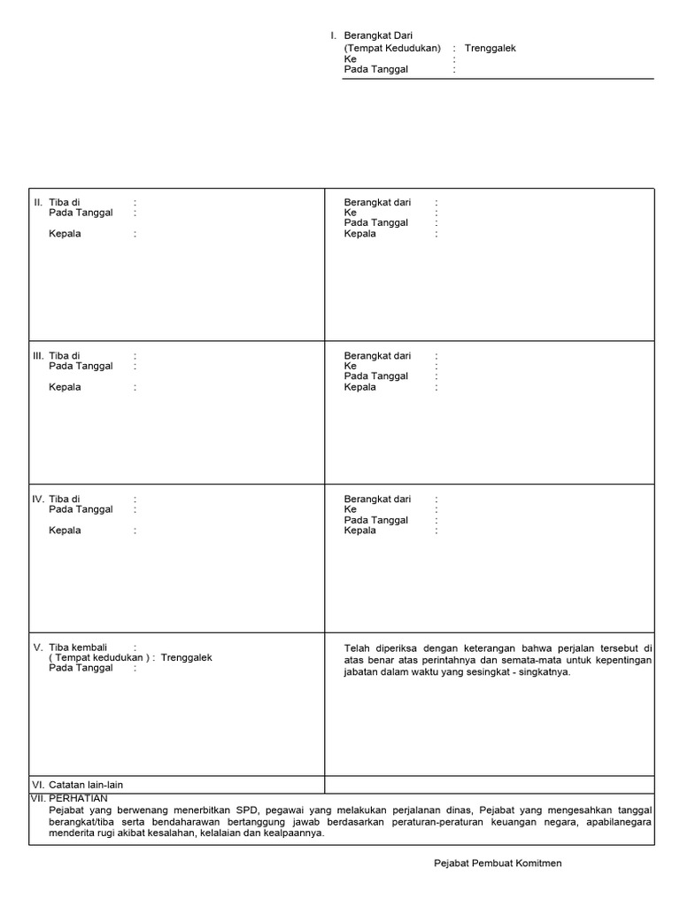 Blangko SPD 2024 Baru | PDF