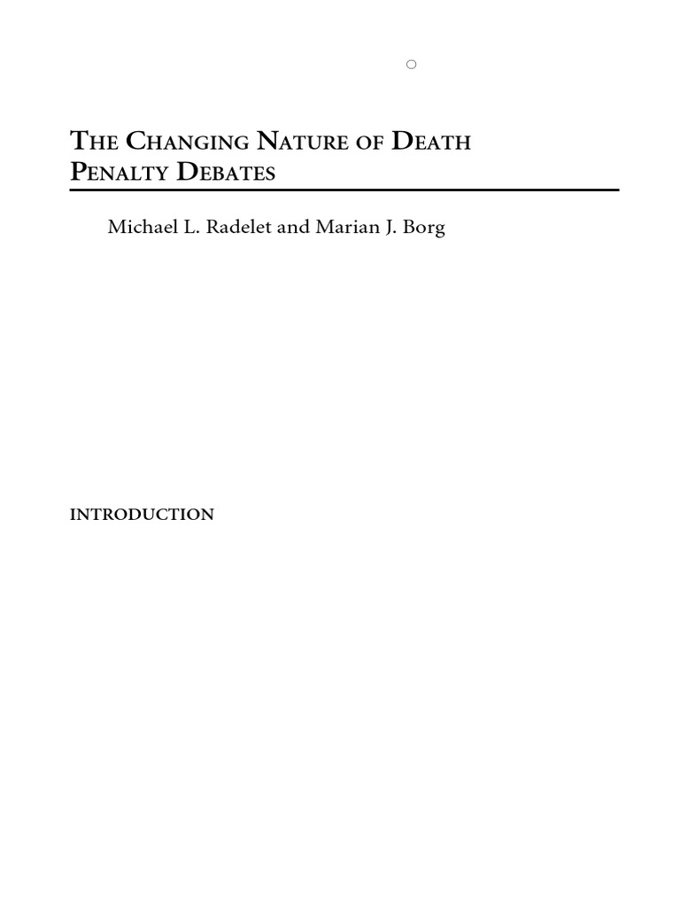 The Changing Nature Of Death Penalty Debates-2000-uni_of_florida | PDF ...