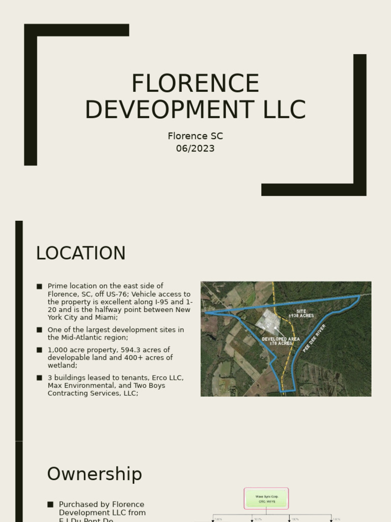 Florence Development LLC | PDF | Electric Power