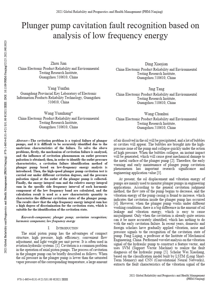Analysis of Failure in Pump Systems | PDF