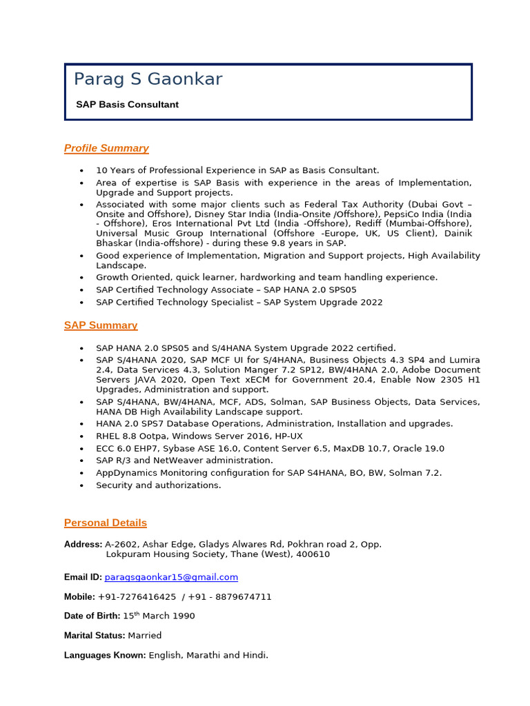 Parag Gaonkar (2) | PDF | Universal Music Group | Databases