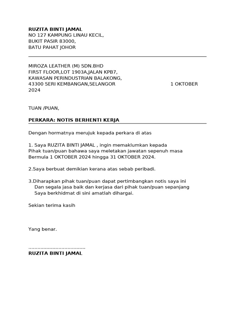 Ruzita Binti Jamal | PDF