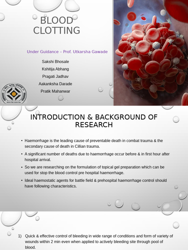 Blood Clotting 1 | PDF | Coagulation | Bleeding