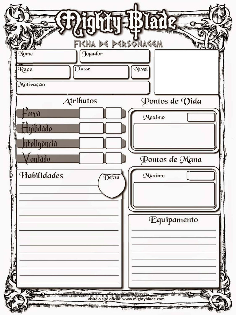 Ficha Mighty Blade | PDF