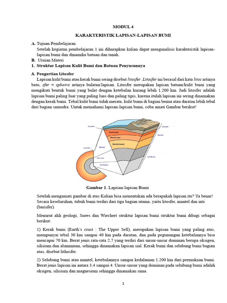 Modul 4 Karakteristik Lapisan Bumi | PDF