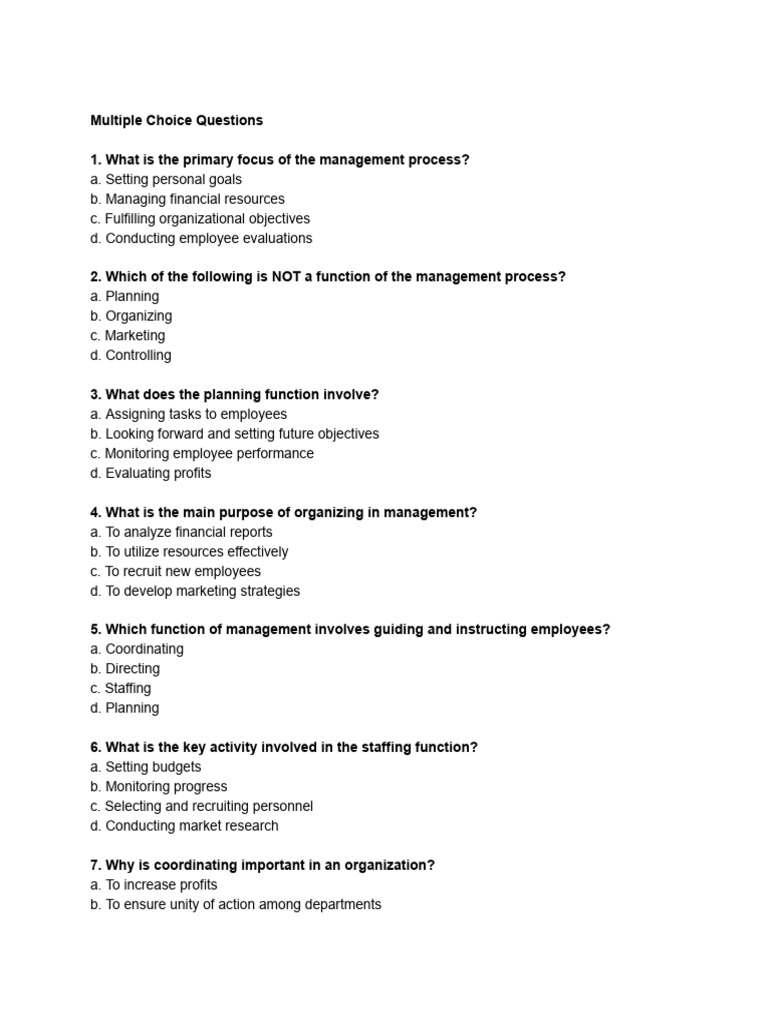 Management Functions HW 2 | PDF