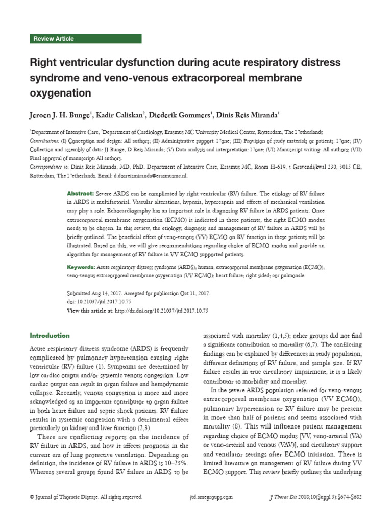RV Dysfunction During Ards | PDF | Shock (Circulatory) | Echocardiography